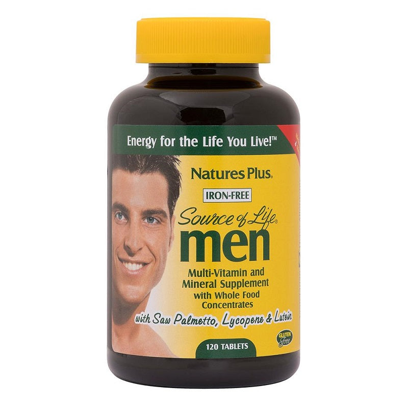 Source of Life Men Multivitamin Iron-Free 120tabs by NaturesPlus ...