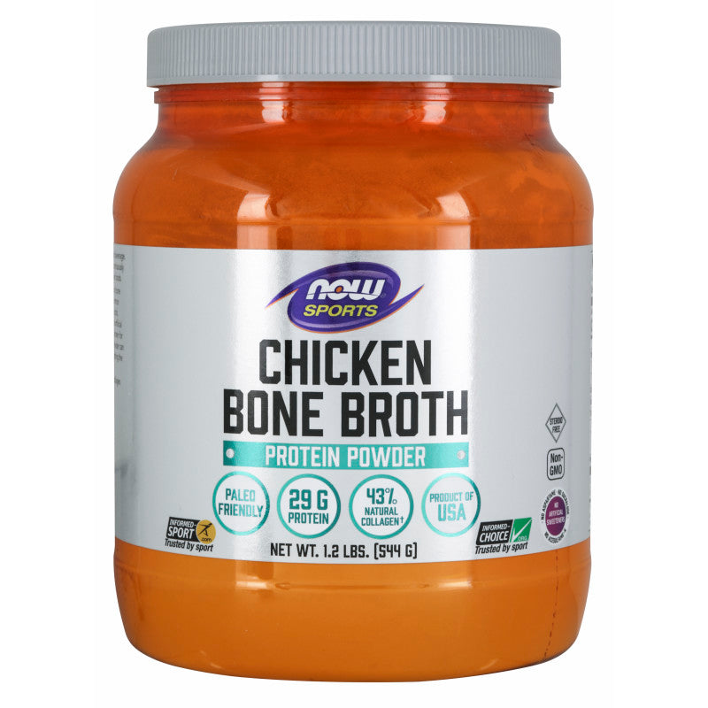 Chicken Bone Broth Protein Powder 1.2lb by Now – Wholesale Nutrition