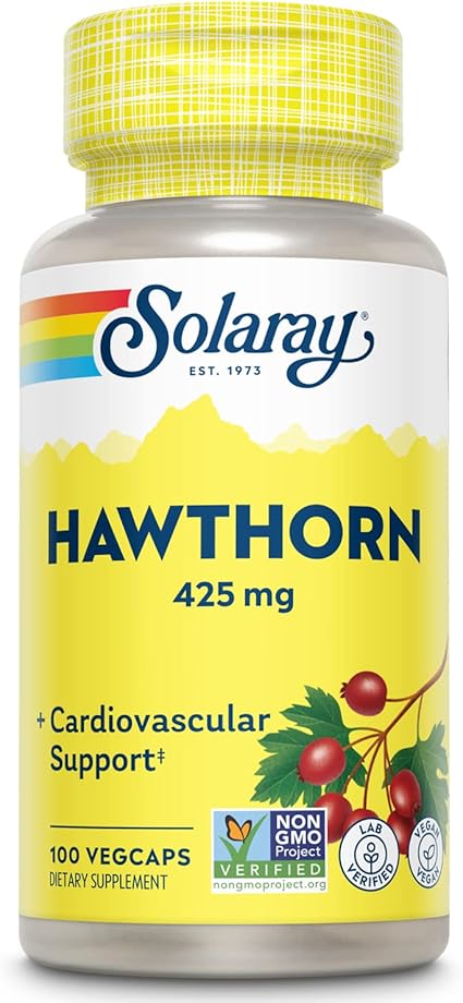 Hawthorn Berry Organic 425mg 100VegCaps by Solaray – Wholesale Nutrition