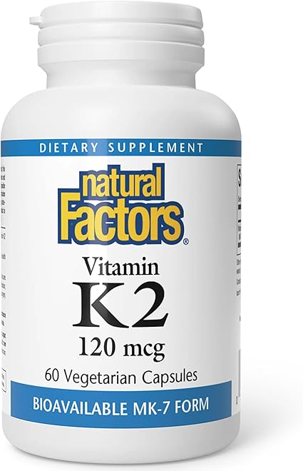 Vitamin K2 120mcg Capsules by Natural Factors – Wholesale Nutrition