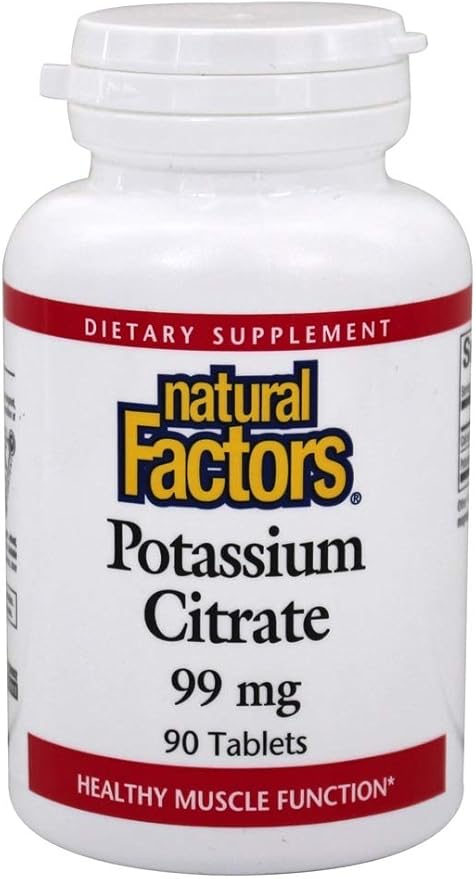 Potassium Citrate 99mg Tablets by Natural Factors – Wholesale Nutrition